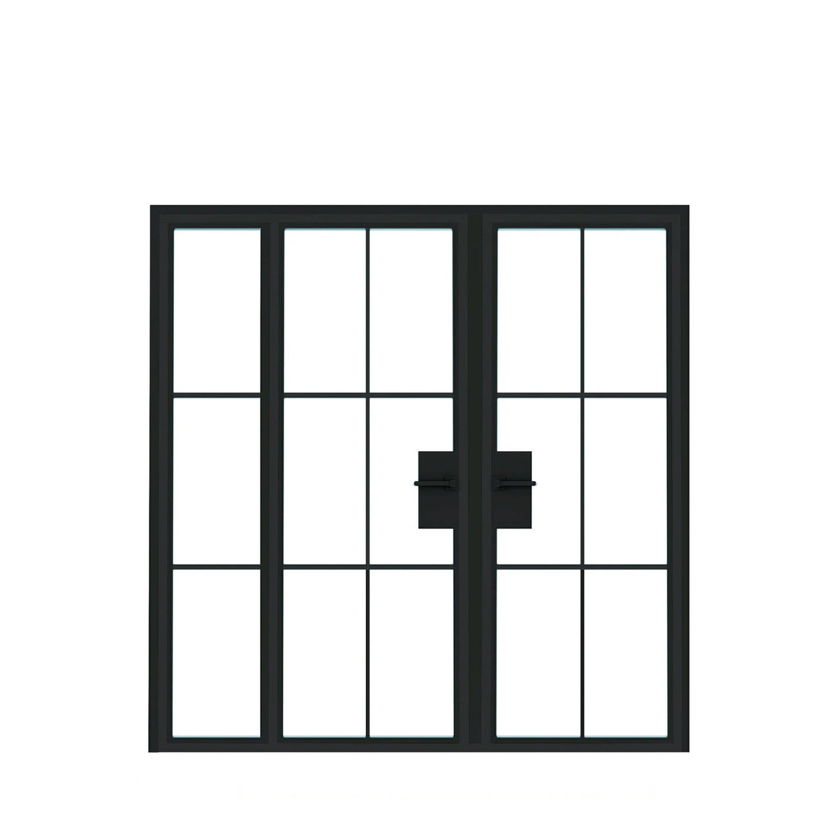 Interior Steel Glass Double Door – Left Sidelite | Classic Grid